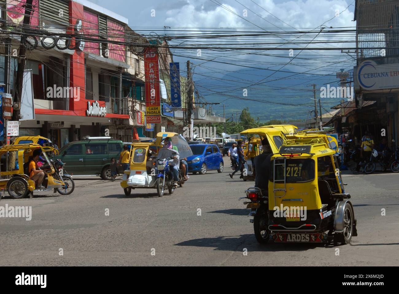 Busy traffic outside Jollibee, Cadiz City, Negros Occidental ...