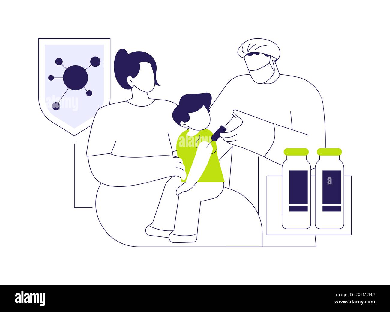 Immunization of kids abstract concept vector illustration Stock Vector ...