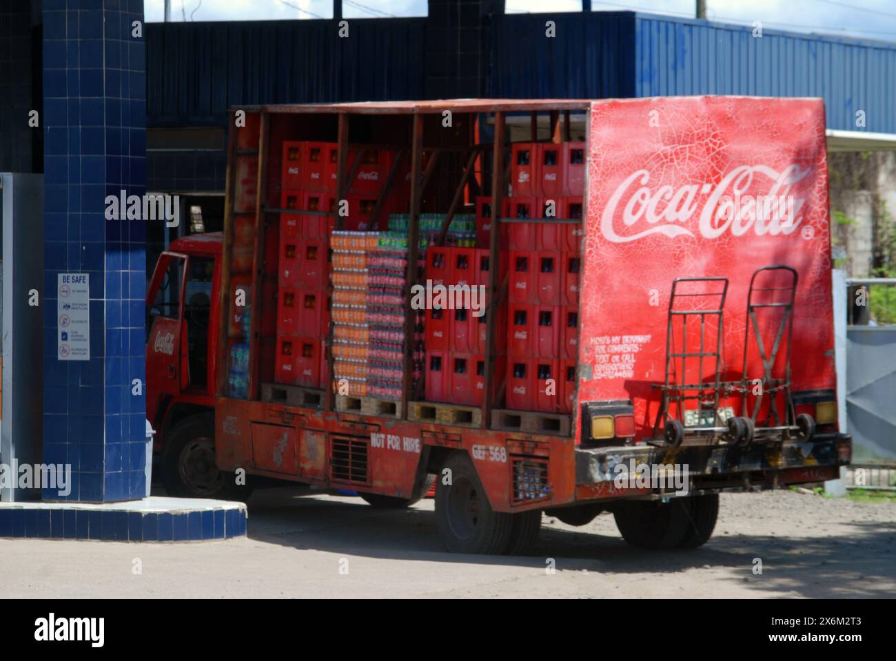 Coca Cola truck making a delivery in Cadiz City, Negros Occidental ...