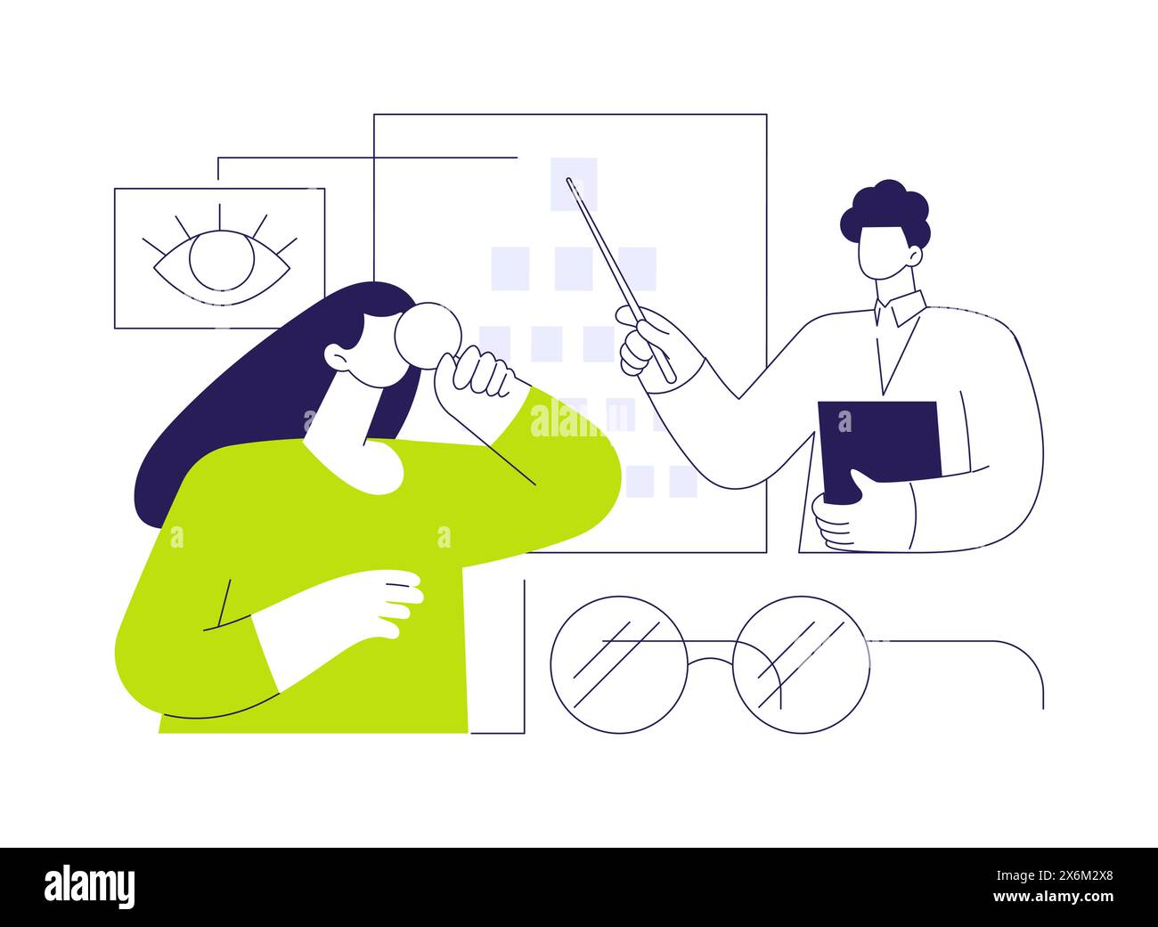 Vision screening abstract concept vector illustration Stock Vector ...