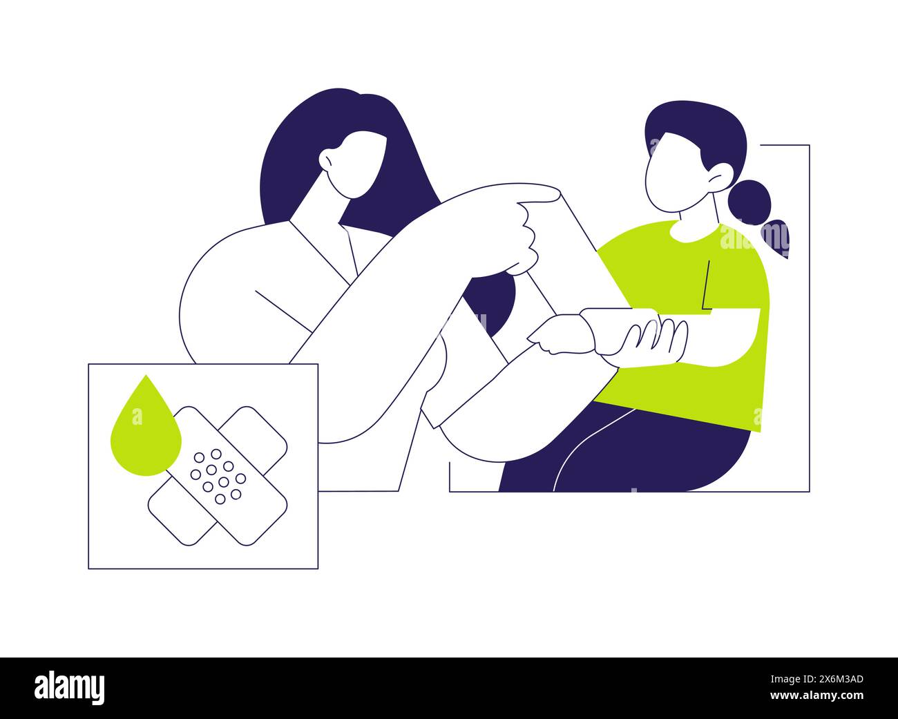 Cuts and scrapes treatment abstract concept vector illustration Stock ...