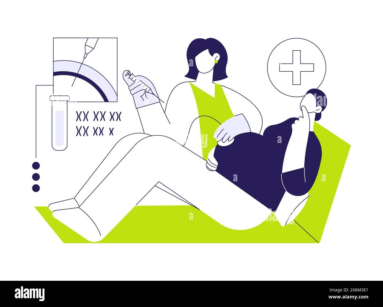 Chromosomal abnormality diagnosis abstract concept vector illustration ...
