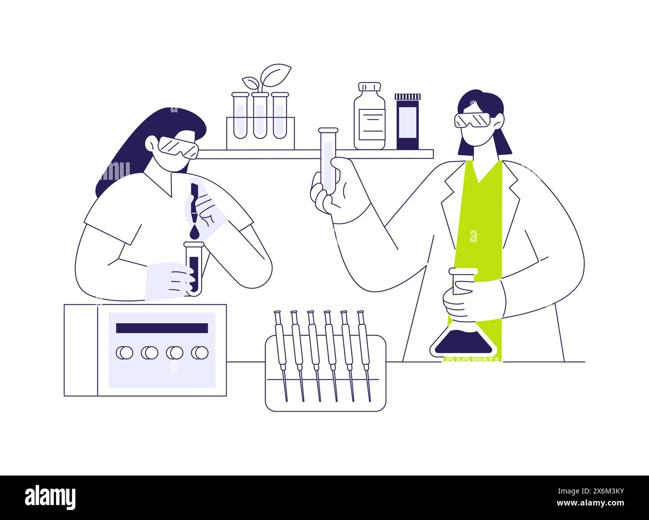 Experimental conditions setting abstract concept vector illustration ...