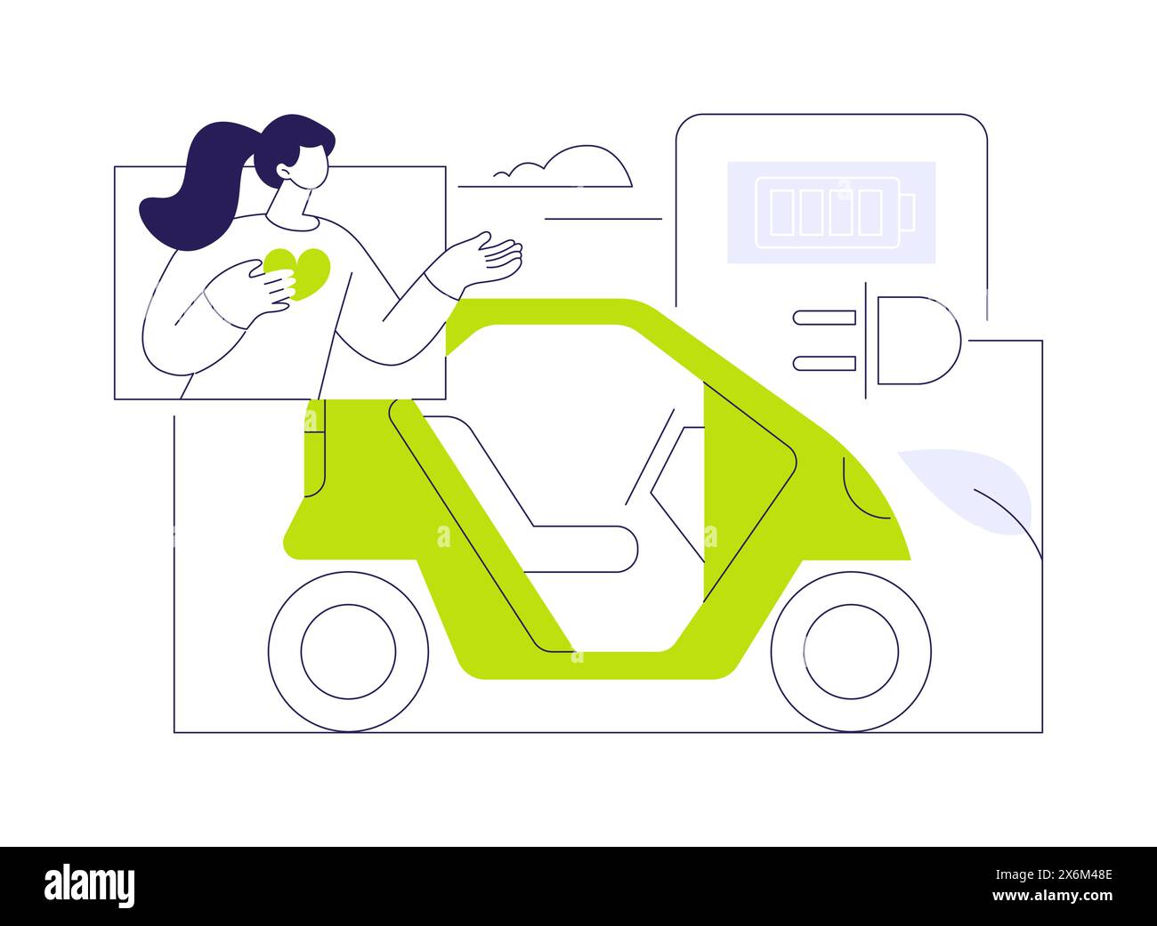Neighborhood electric vehicle abstract concept vector illustration ...