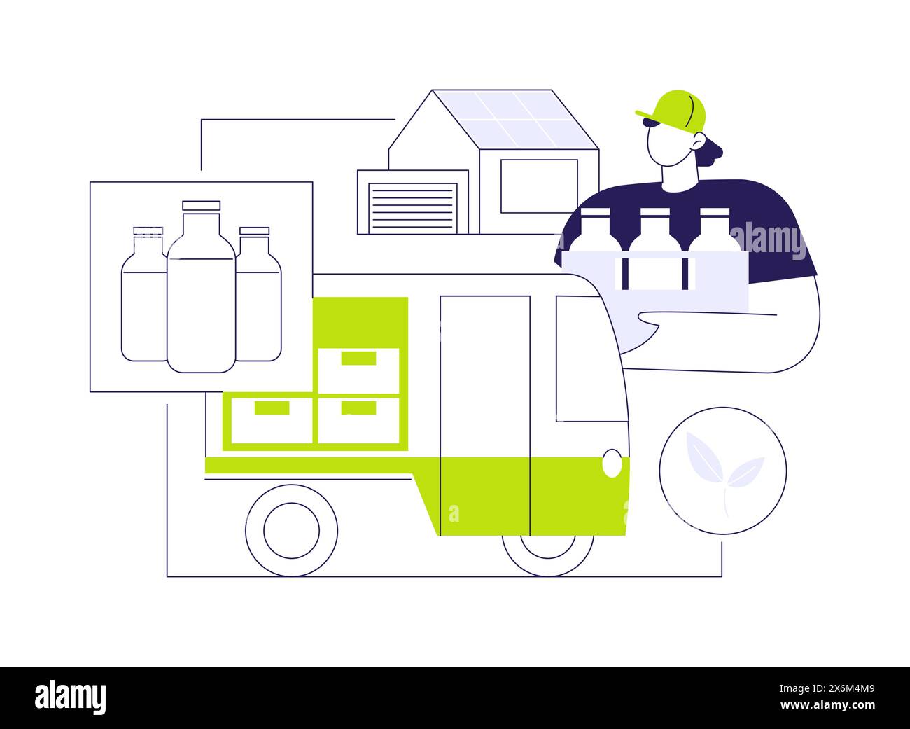 Electric milk float abstract concept vector illustration Stock Vector ...