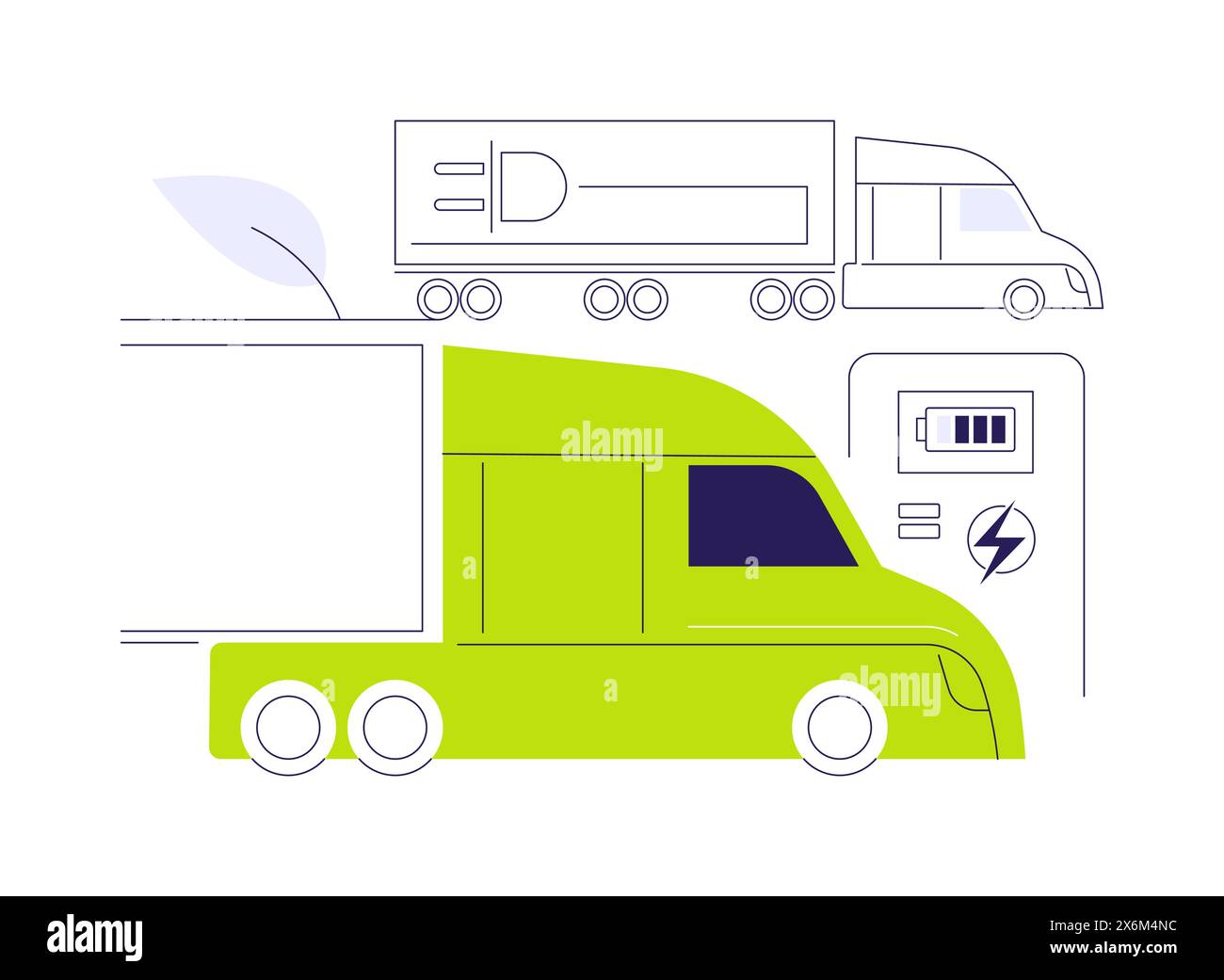 Semi-trailers and tractor trucks abstract concept vector illustration ...