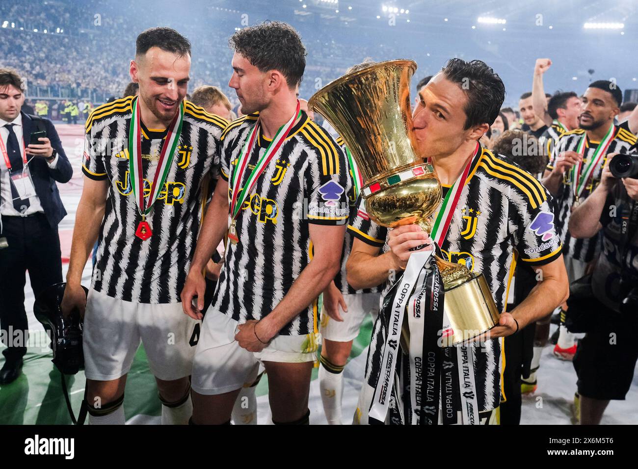 Juventus win the italia cup during the Italian Cup final football match ...