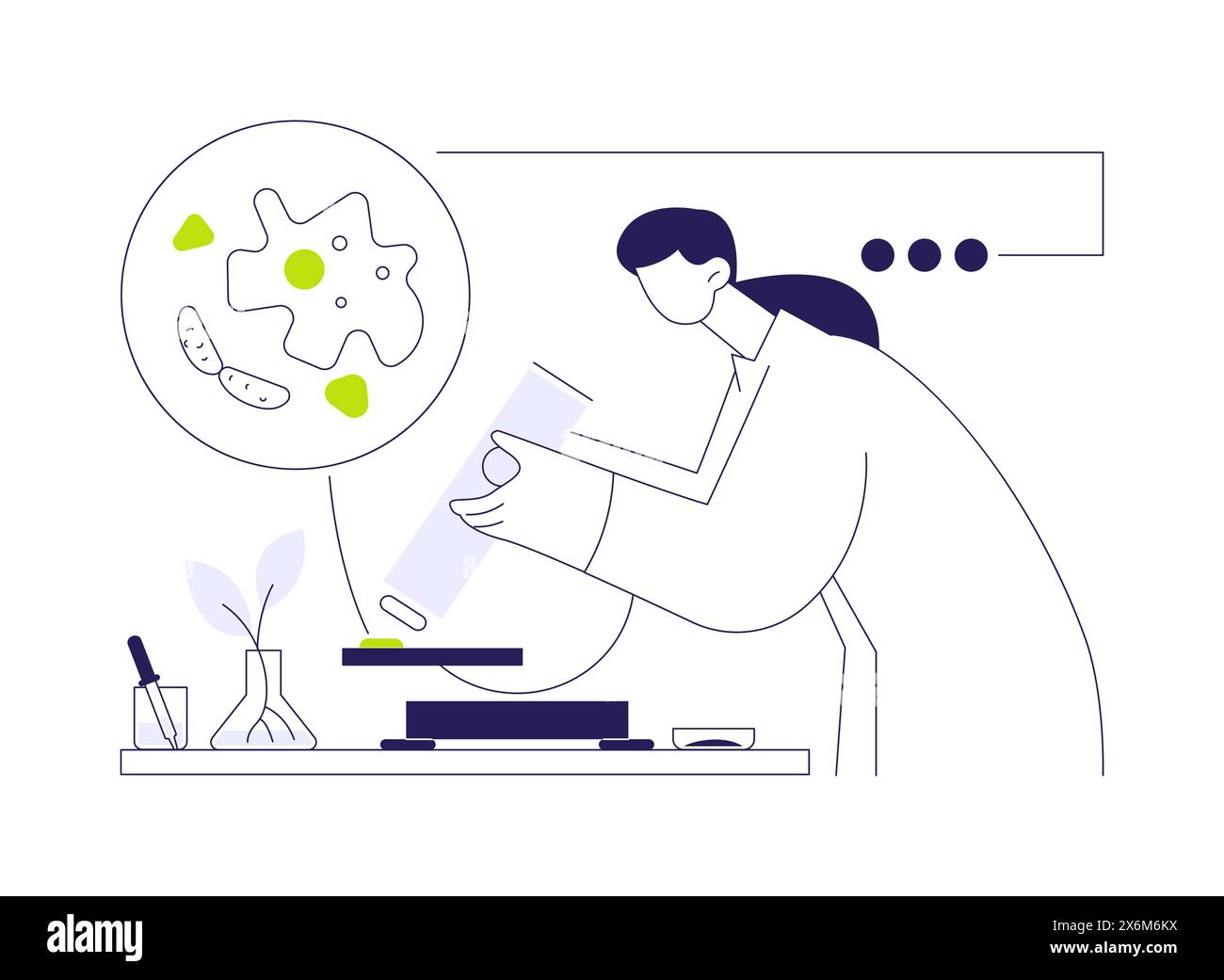 Living organisms research abstract concept vector illustration Stock ...