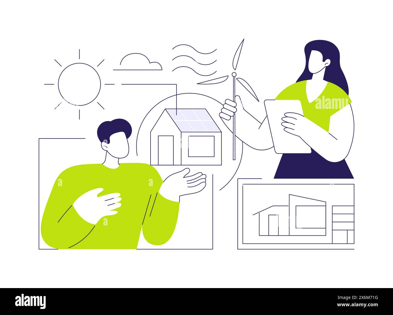 Sustainable architecture consultancy abstract concept vector ...