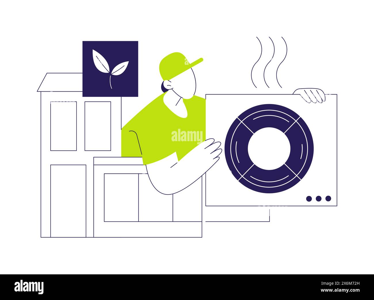 Heat pump abstract concept vector illustration Stock Vector Image & Art ...