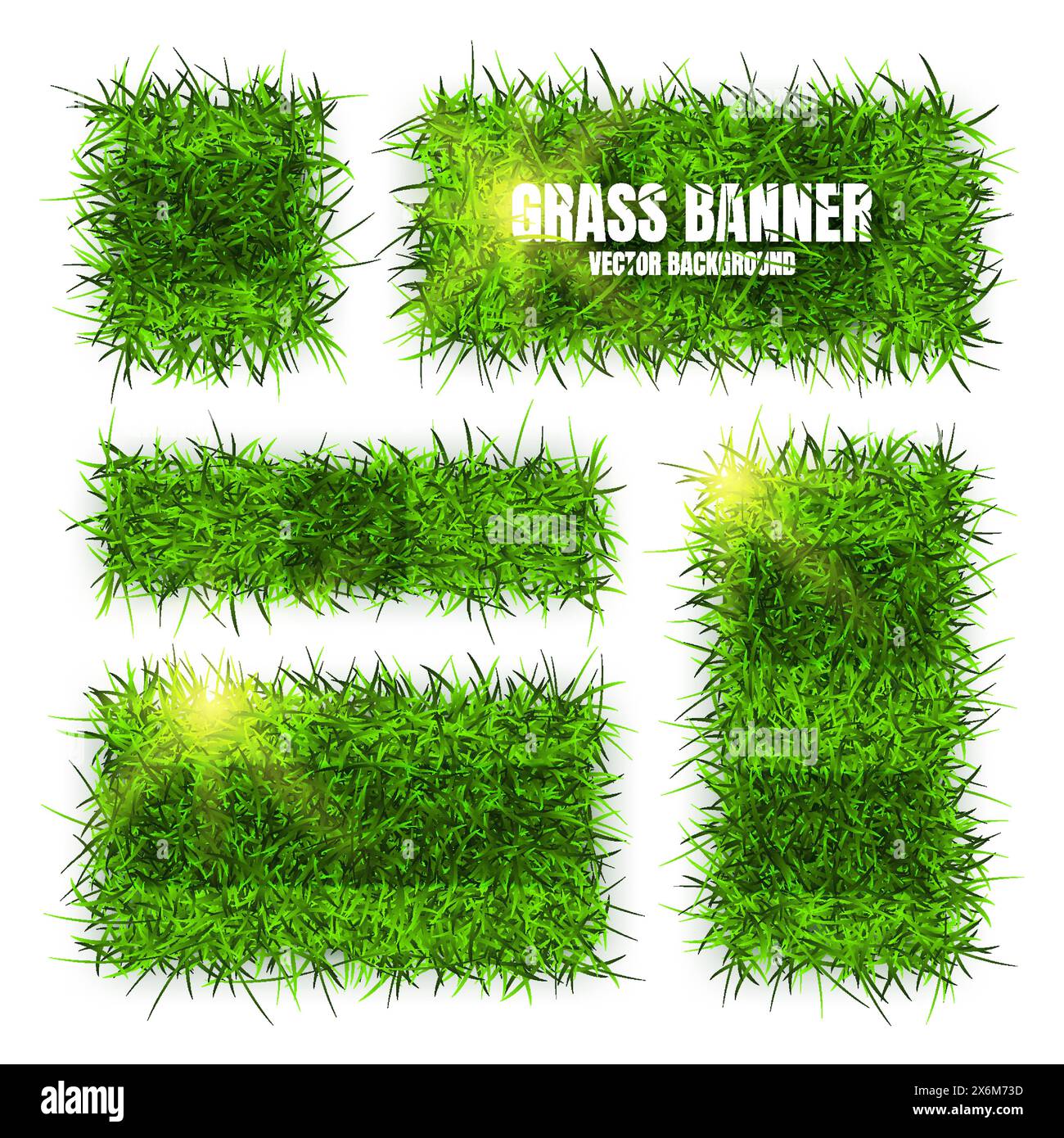 Green grass banners, background. Field, meadow texture, grassy ...