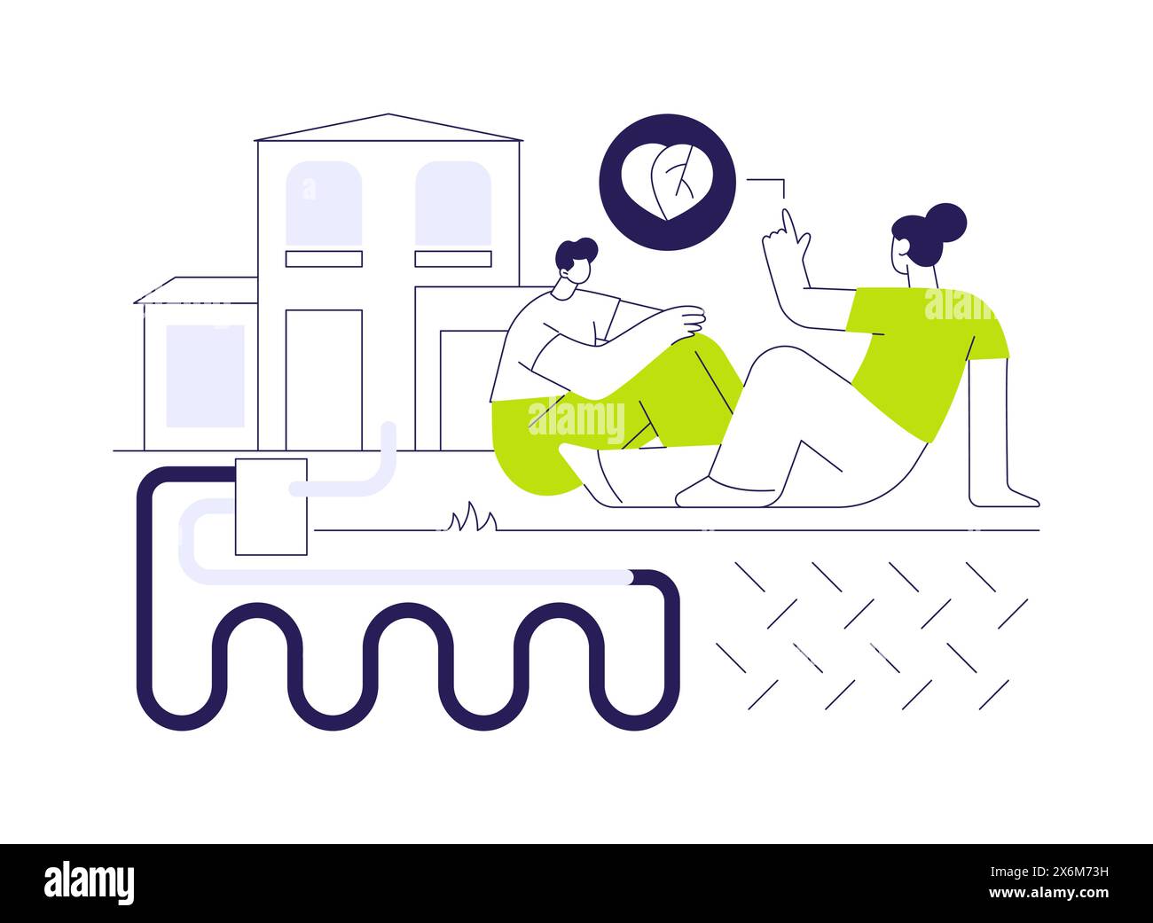 Geothermal heating abstract concept vector illustration Stock Vector ...