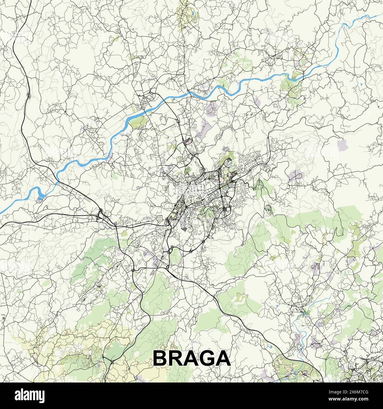 Braga area map hi-res stock photography and images - Alamy