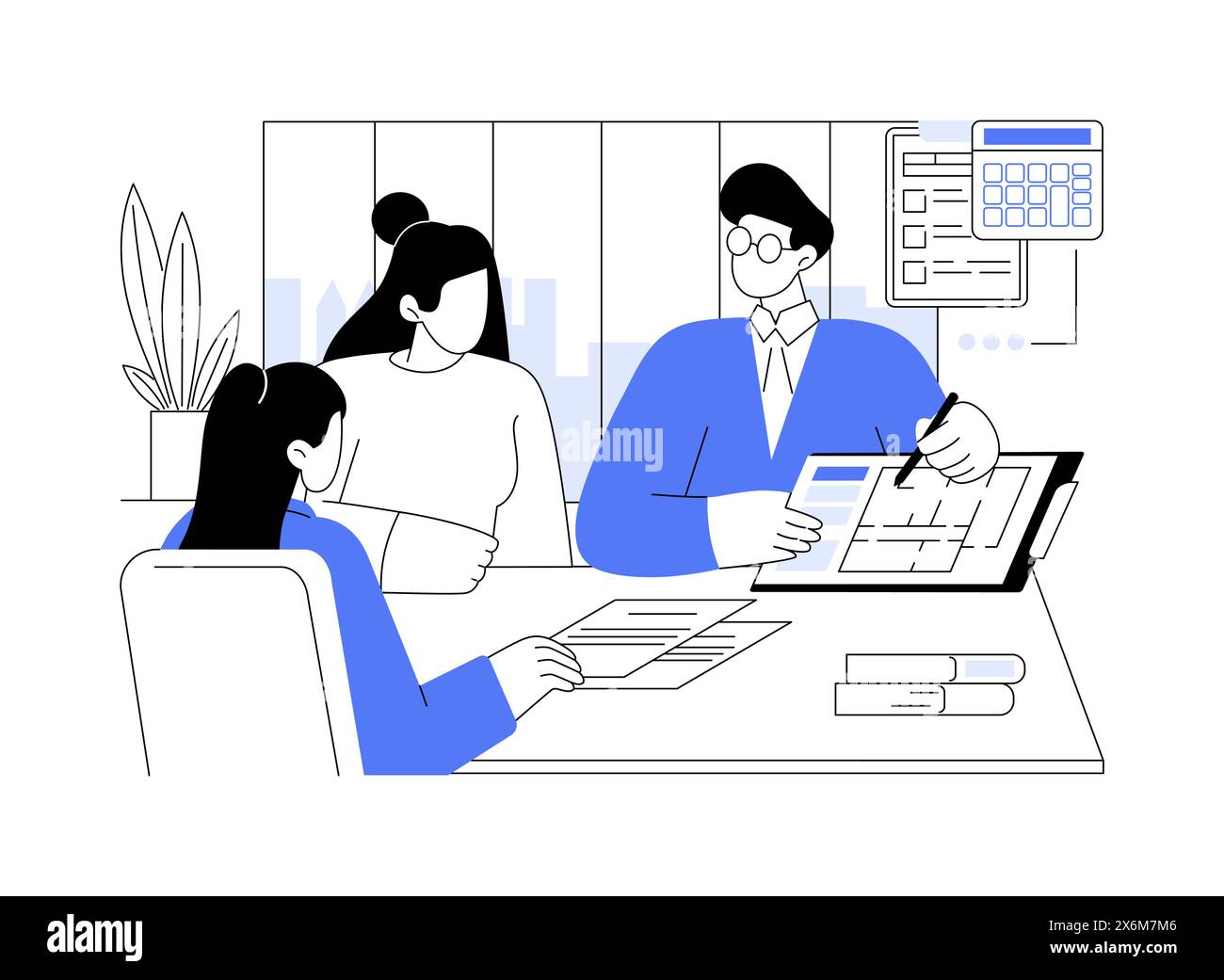 Consulting clients isolated cartoon vector illustrations Stock Vector ...