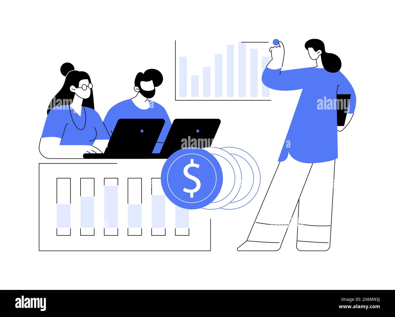 Finance manager isolated cartoon vector illustrations Stock Vector ...