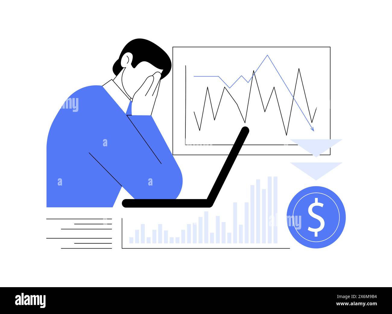 Big loss isolated cartoon vector illustrations Stock Vector Image & Art ...