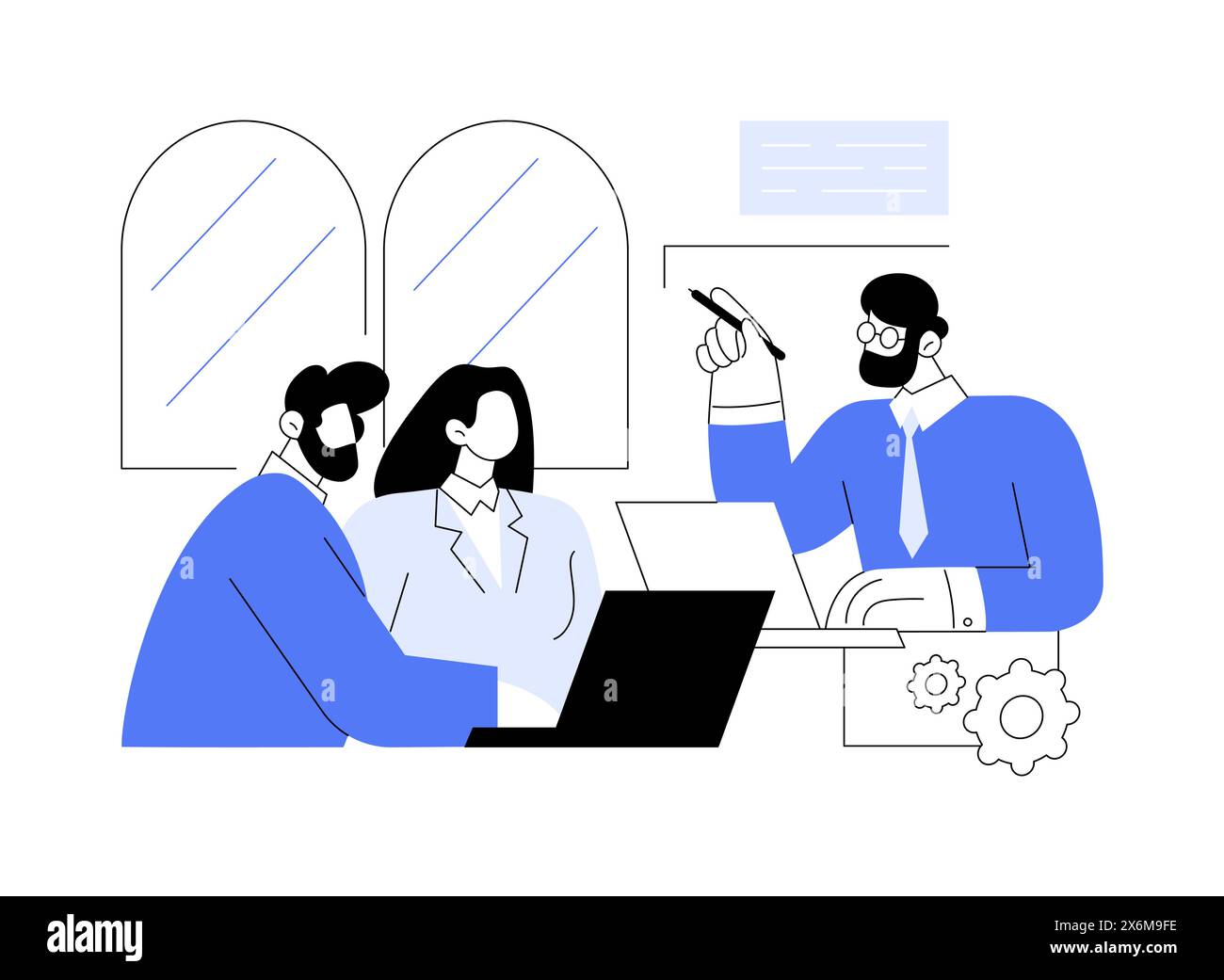 Business meeting isolated cartoon vector illustrations Stock Vector ...