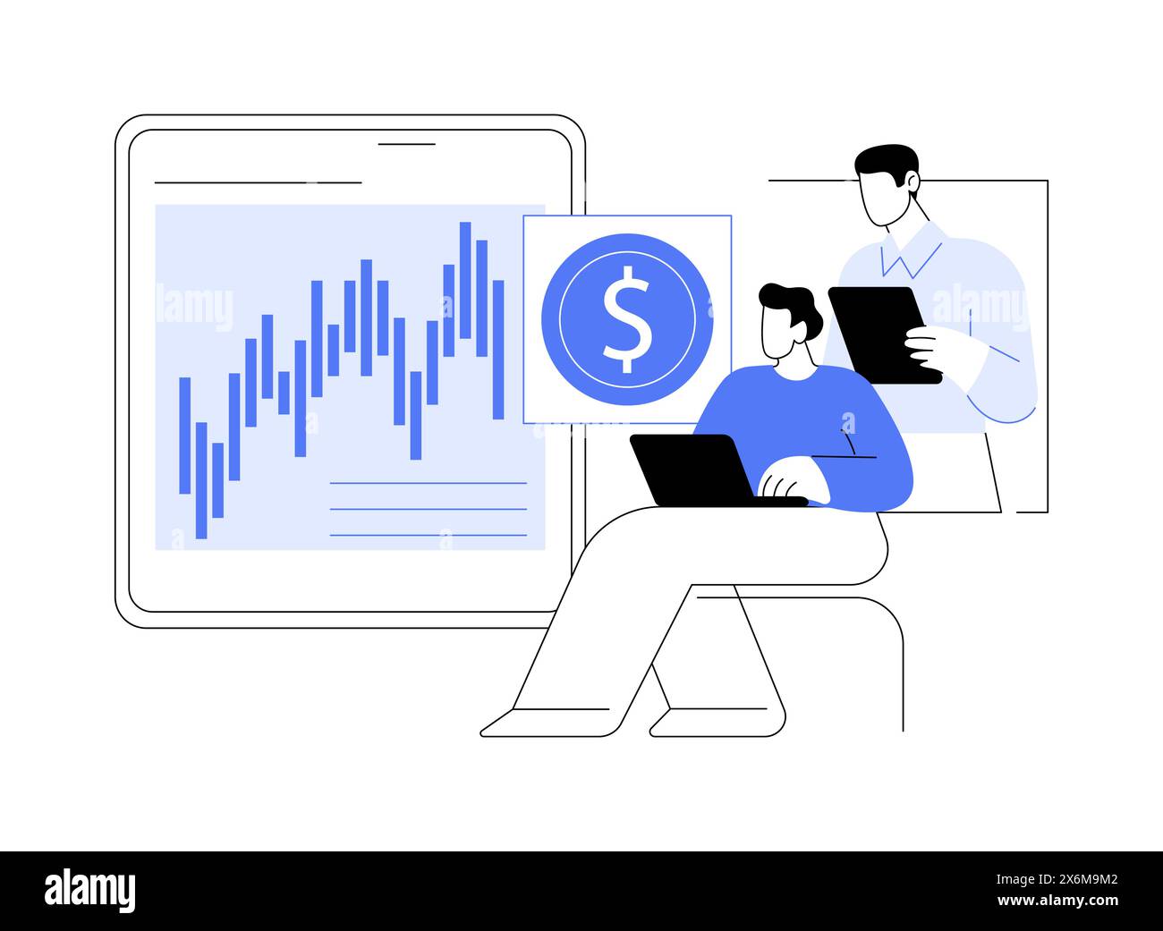 Investment Analyst Isolated Cartoon Vector Illustrations Stock Vector