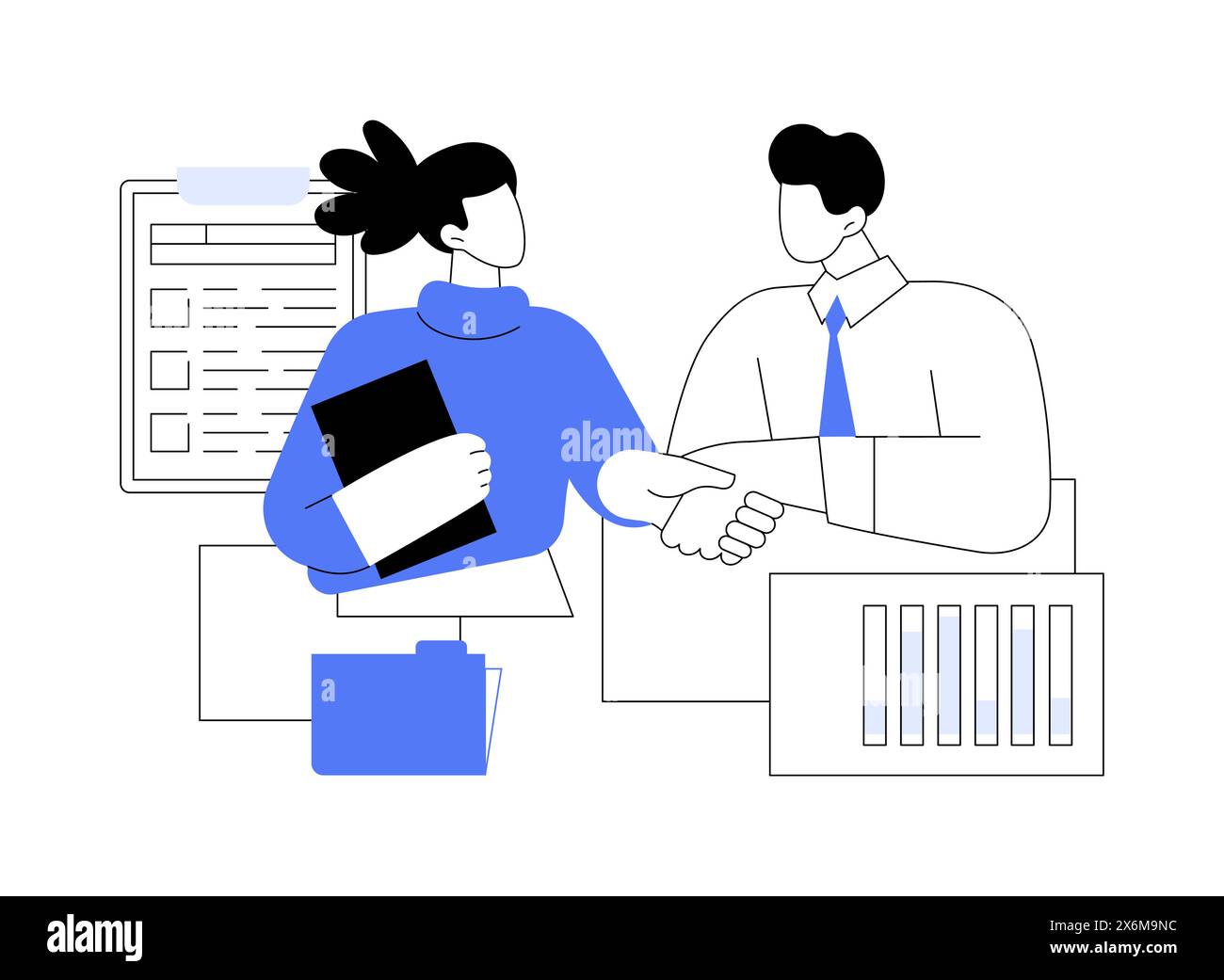 Making a deal isolated cartoon vector illustrations Stock Vector Image ...