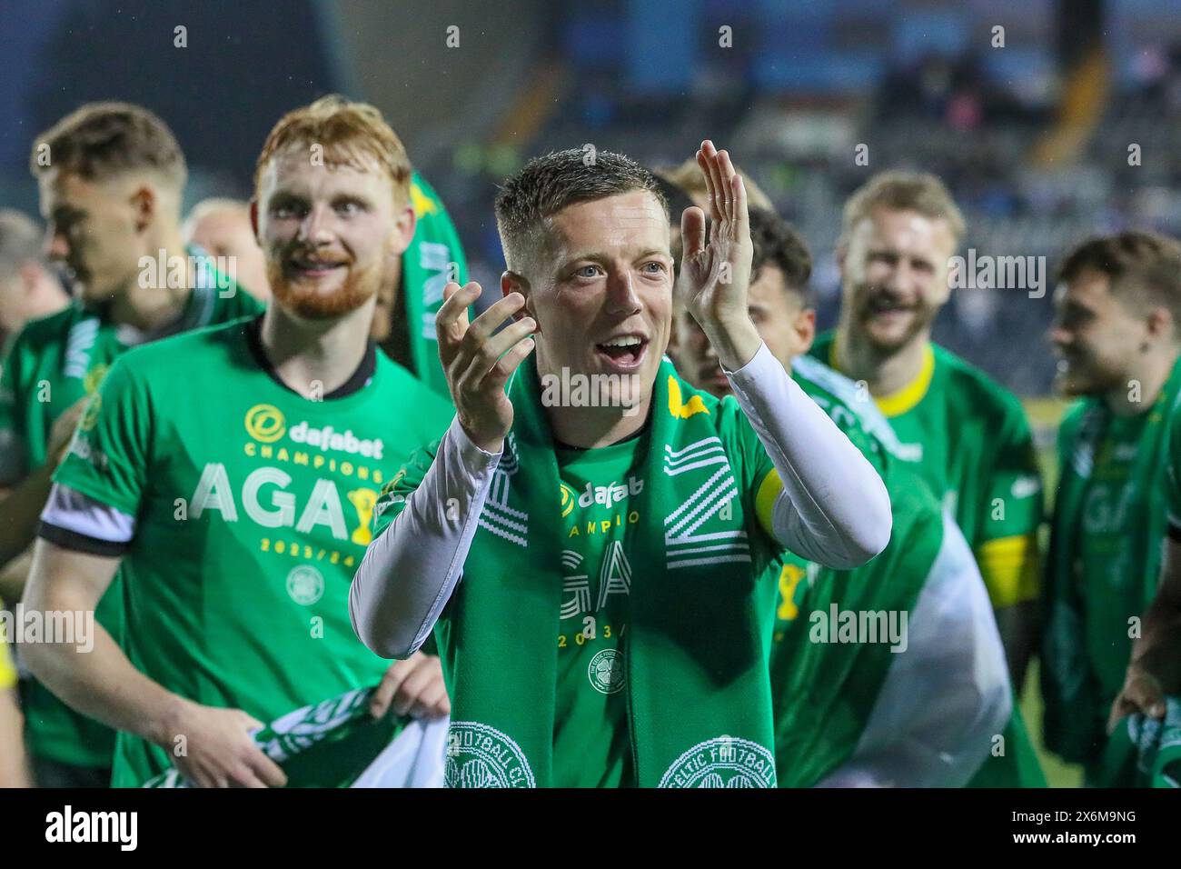 15 May 2024. Kilmarnock, UK. Celtic win their 12th Scottish Premiership ...