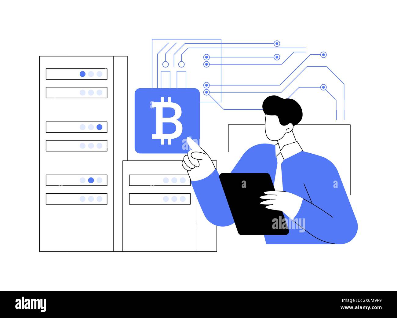 Cryptocurrency mining isolated cartoon vector illustrations Stock Vector Image & Art - Alamy