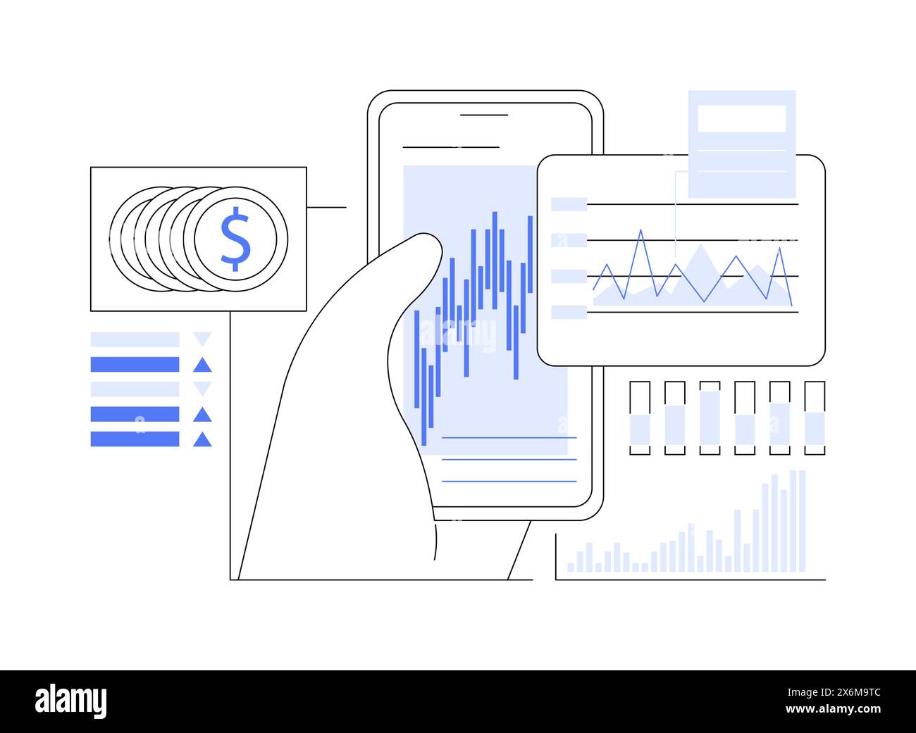 Cryptocurrency trading app isolated cartoon vector illustrations Stock Vector Image & Art - Alamy