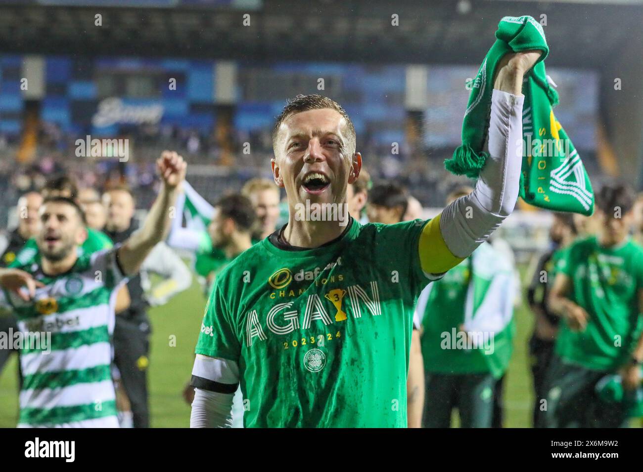 15 May 2024. Kilmarnock, UK. Celtic win their 12th Scottish Premiership ...