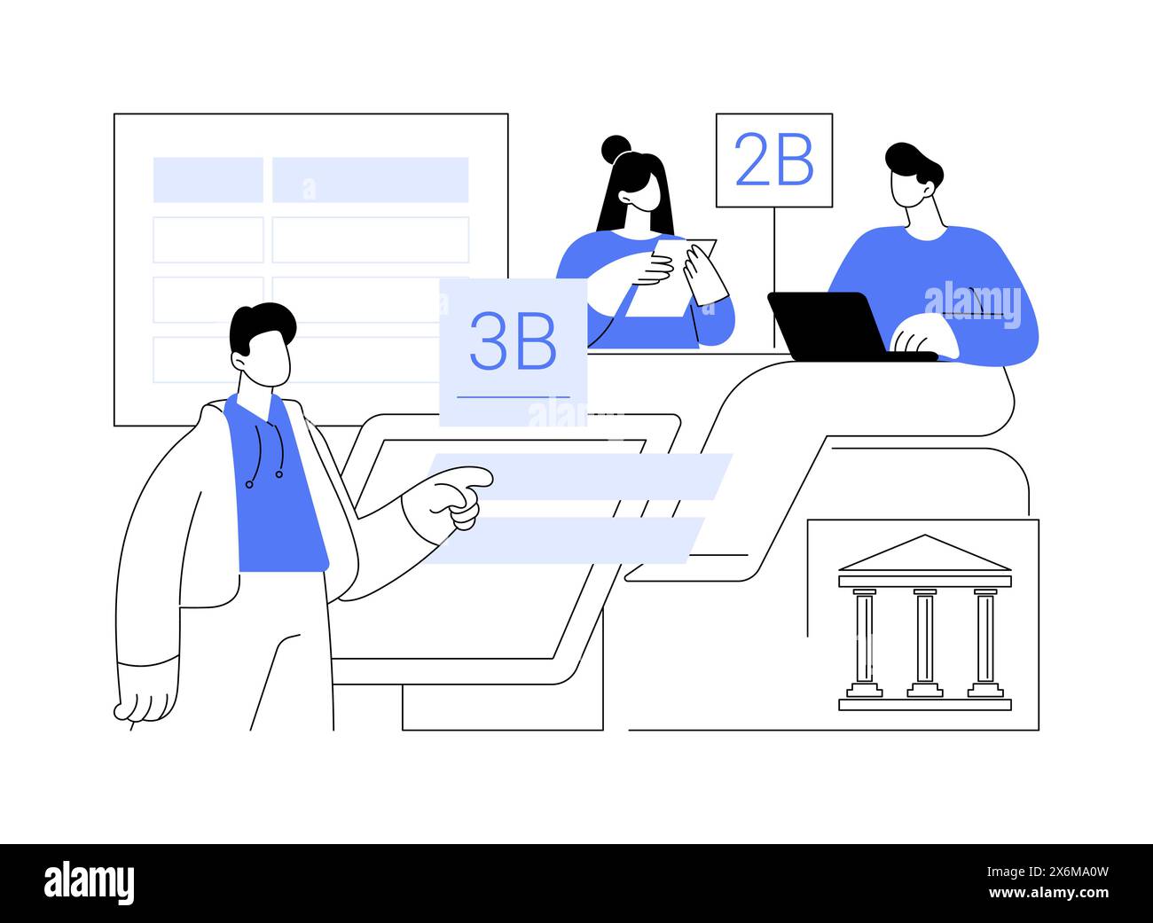 Queue screen Cut Out Stock Images & Pictures - Alamy