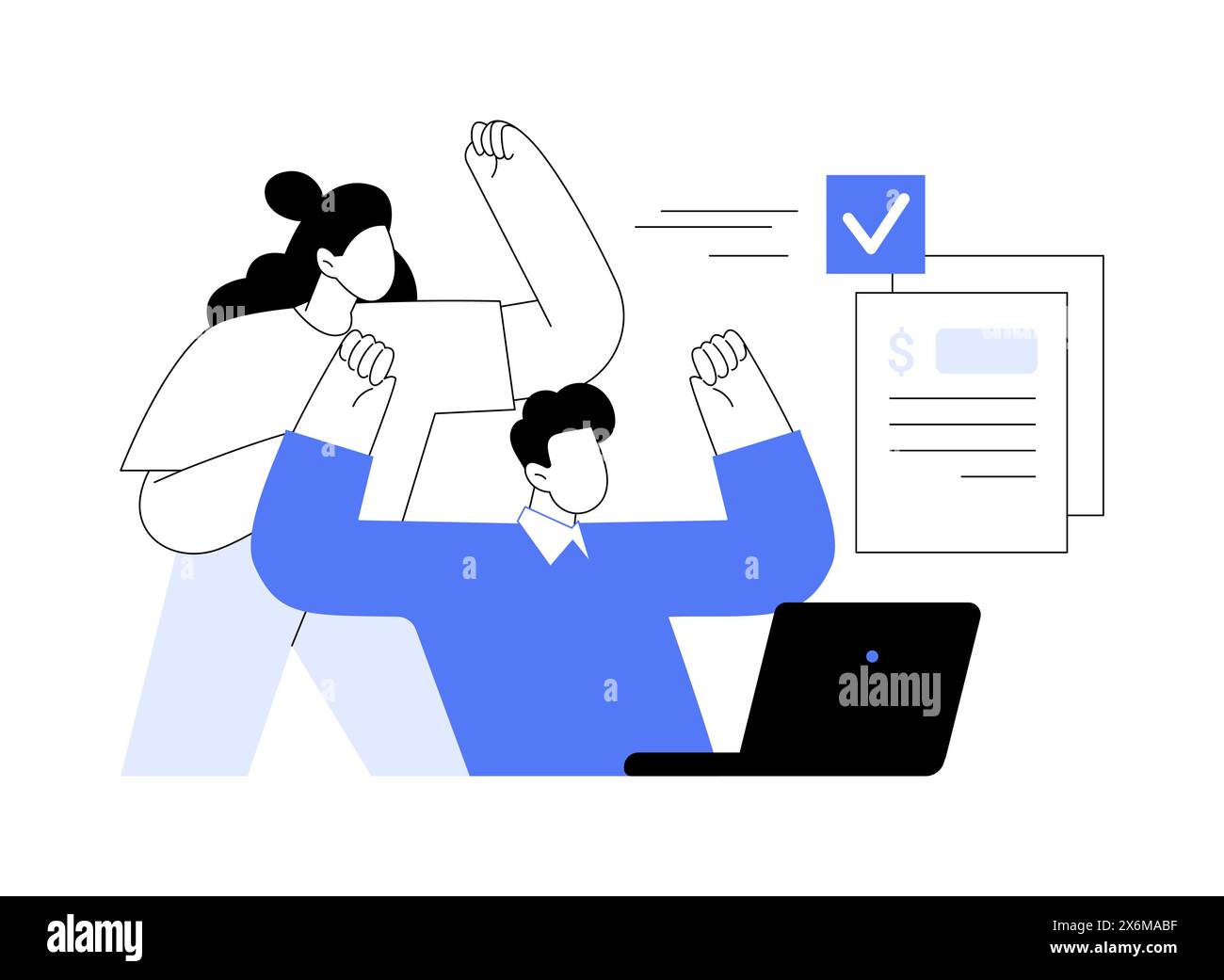 Loan approval isolated cartoon vector illustrations Stock Vector Image ...