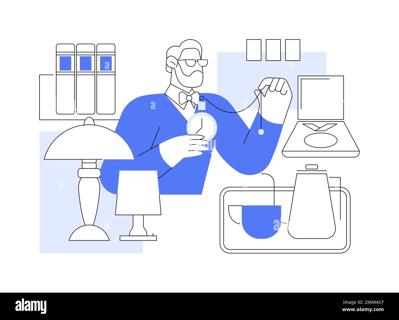 Collectibles trading isolated cartoon vector illustrations Stock Vector ...