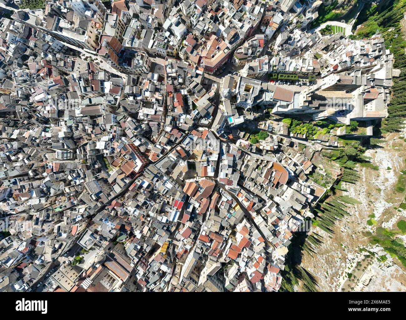 Cityscape of Gravina in Puglia town. Attractive spring landscape of ...