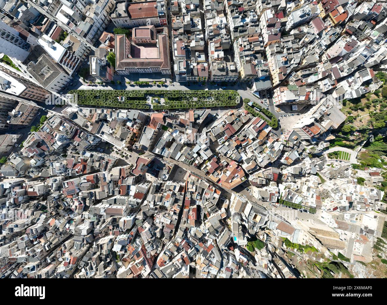 Cityscape of Gravina in Puglia town. Attractive spring landscape of ...