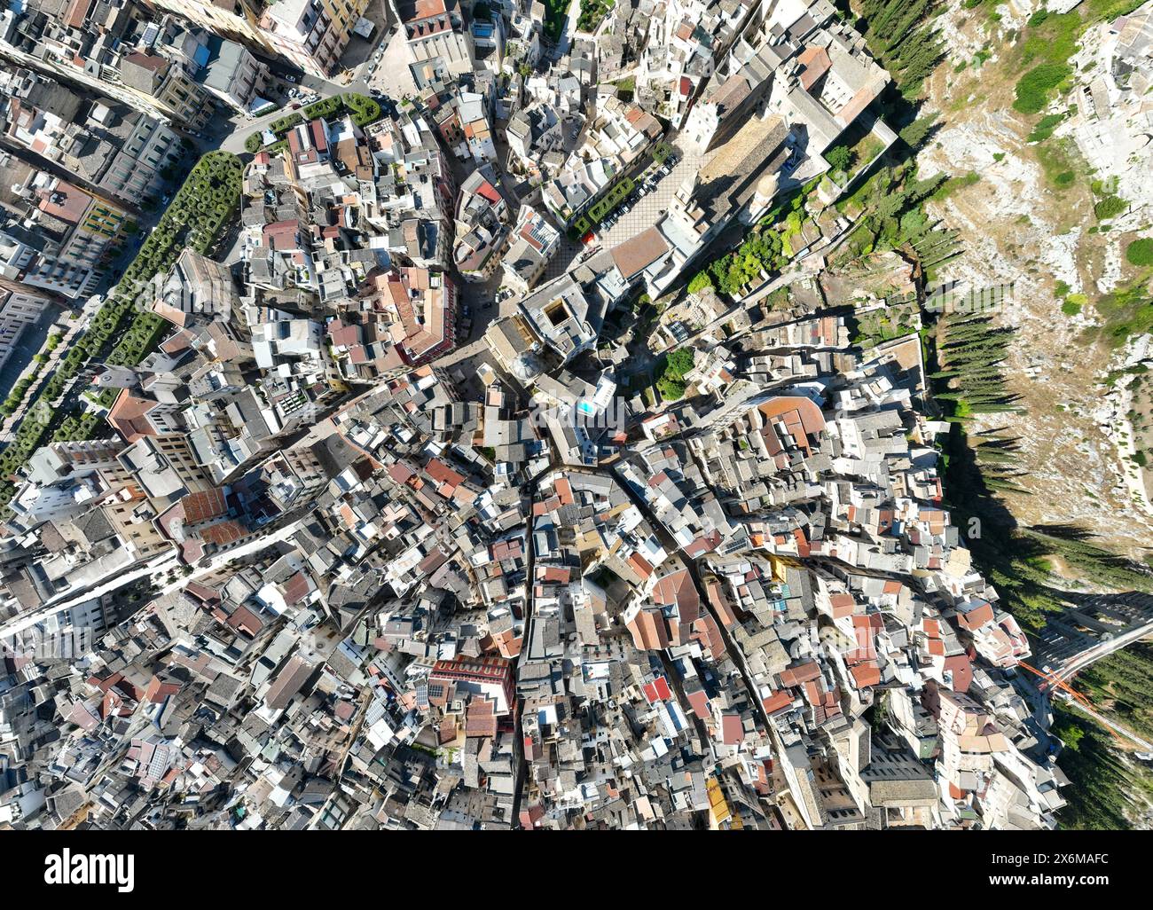Cityscape of Gravina in Puglia town. Attractive spring landscape of ...