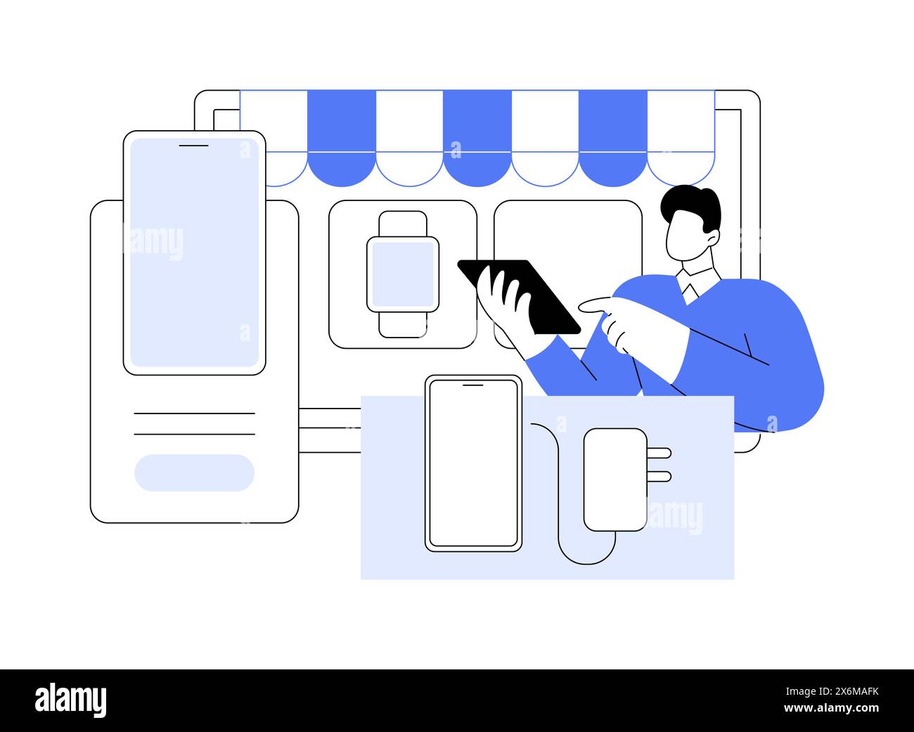 Sell used electronics isolated cartoon vector illustrations Stock ...