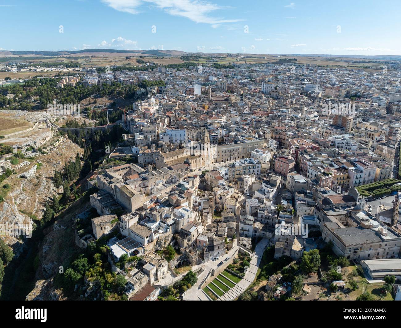 Cityscape of Gravina in Puglia town. Attractive spring landscape of ...