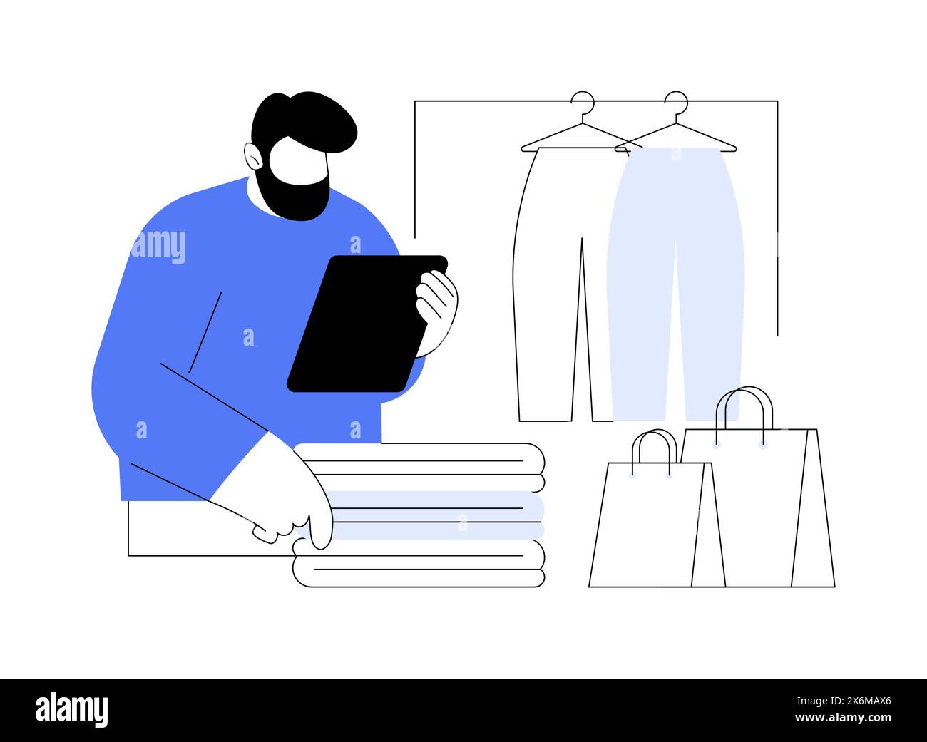Display of products isolated cartoon vector illustrations Stock Vector ...
