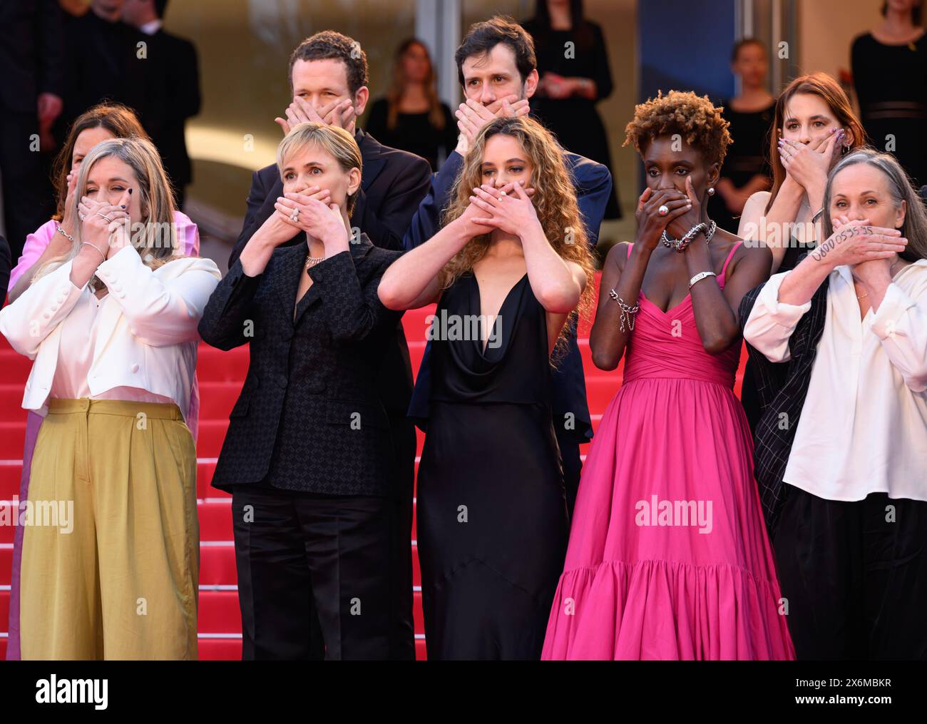 Cannes, France. May 15th, 2024. Noe Boon, Judith Godreche, Tess ...