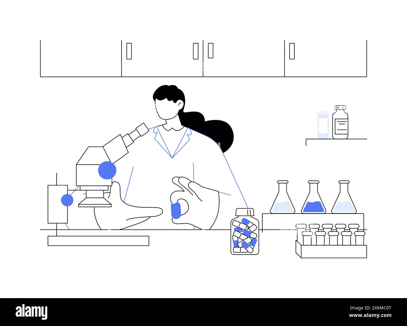 Pharmaceutical laboratory abstract concept vector illustration Stock ...