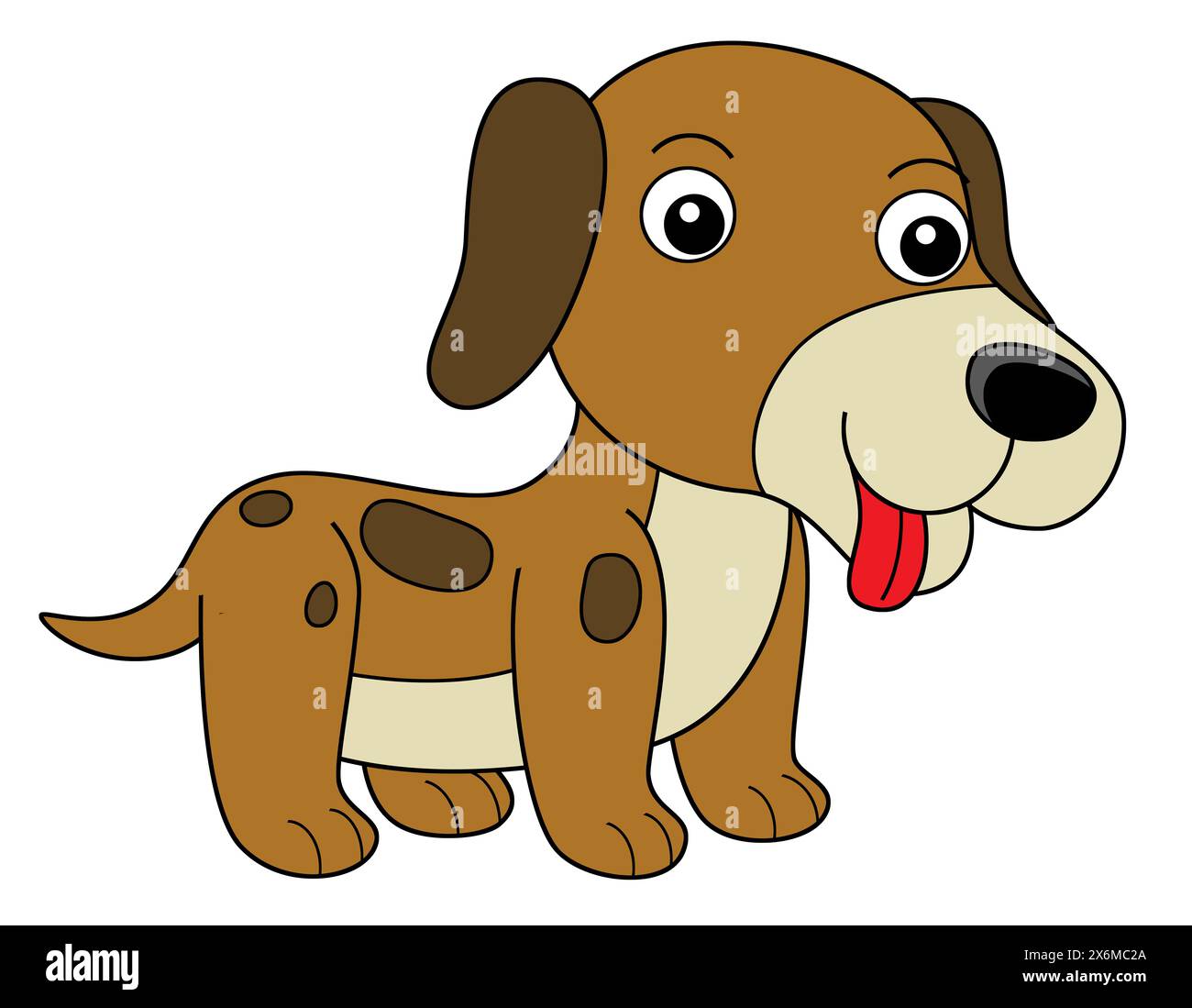 cartoon scene with farm ranch dog animal domestic running jumping ...