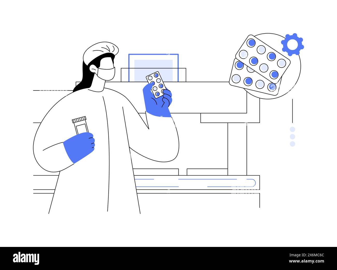 Drug manufacturing abstract concept vector illustration Stock Vector ...