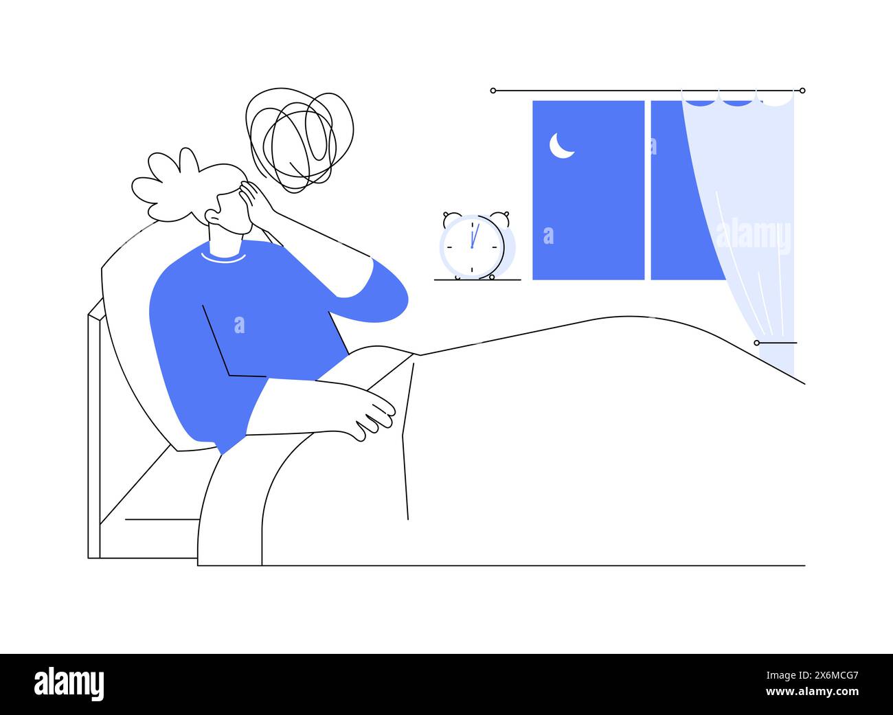 Insomnia abstract concept vector illustration Stock Vector Image & Art ...