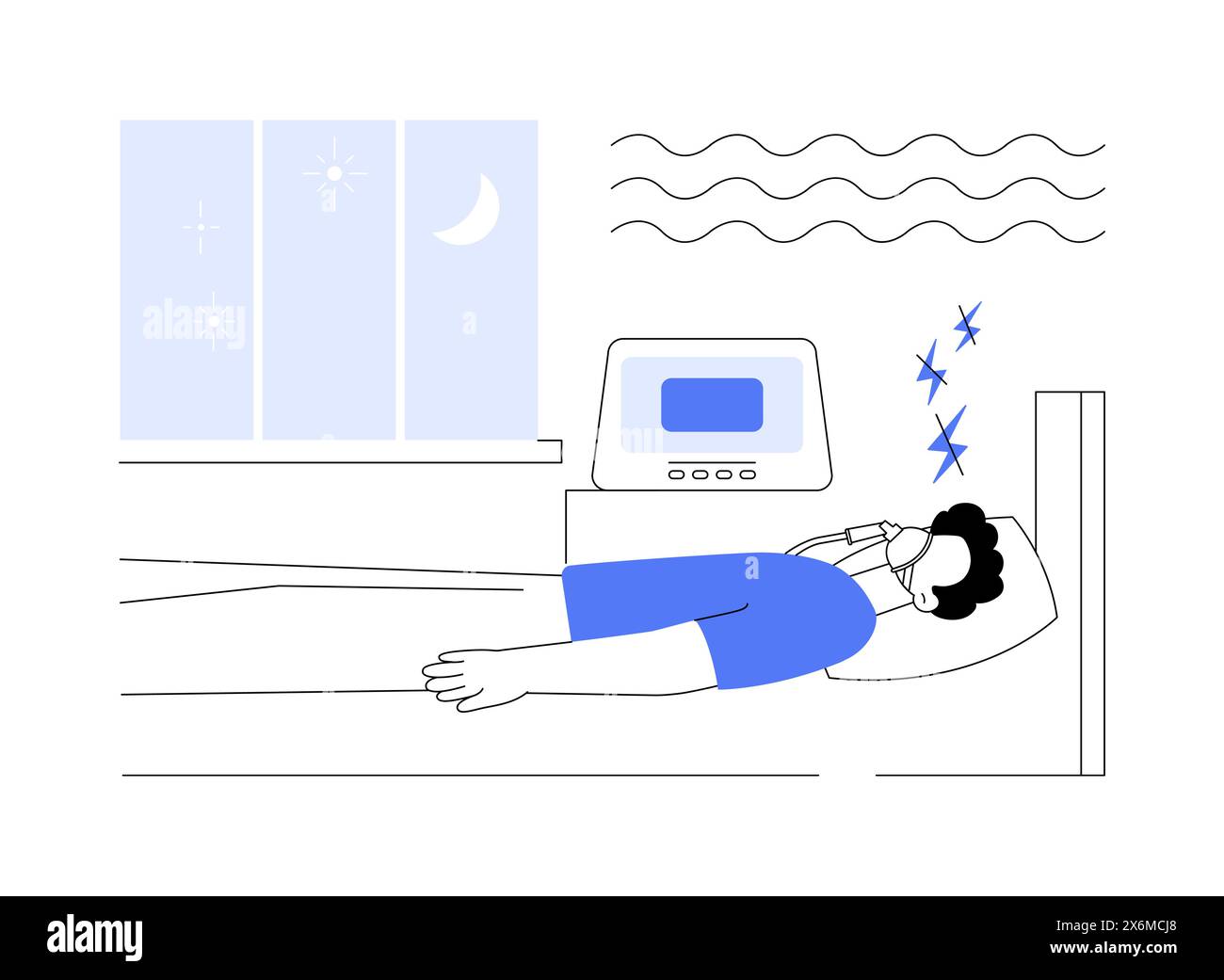 Snoring treatment abstract concept vector illustration Stock Vector ...