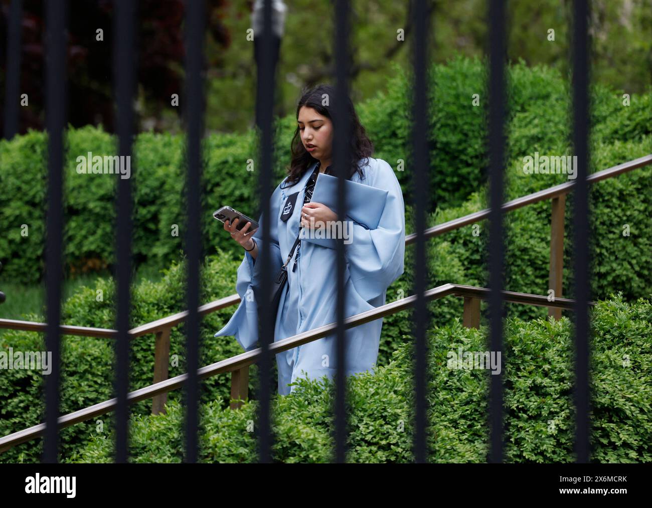 Student walks down staircase hi-res stock photography and images - Alamy