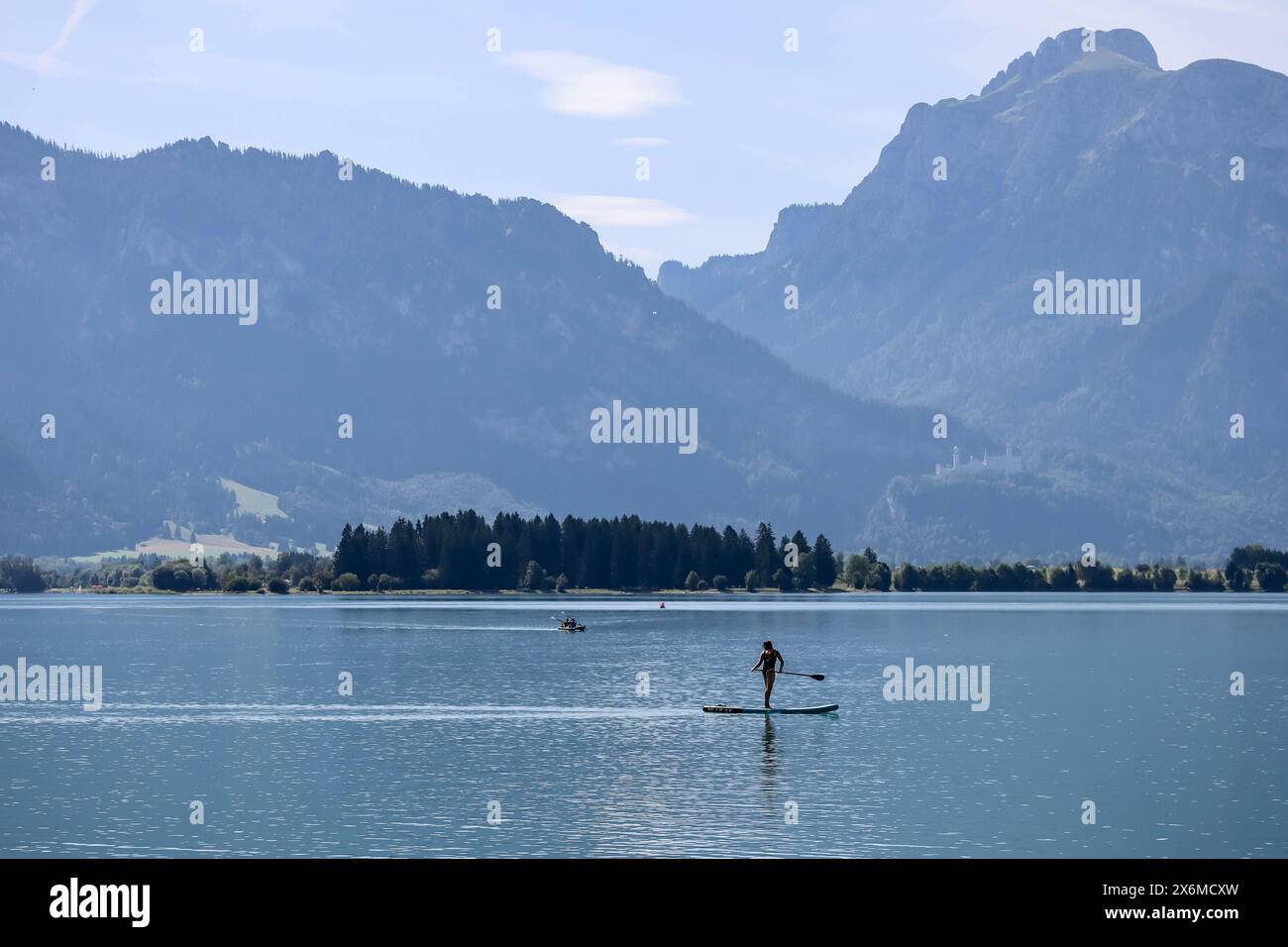 Schwangau, Germany - August 12, 2023: The Forggensee, also called the ...
