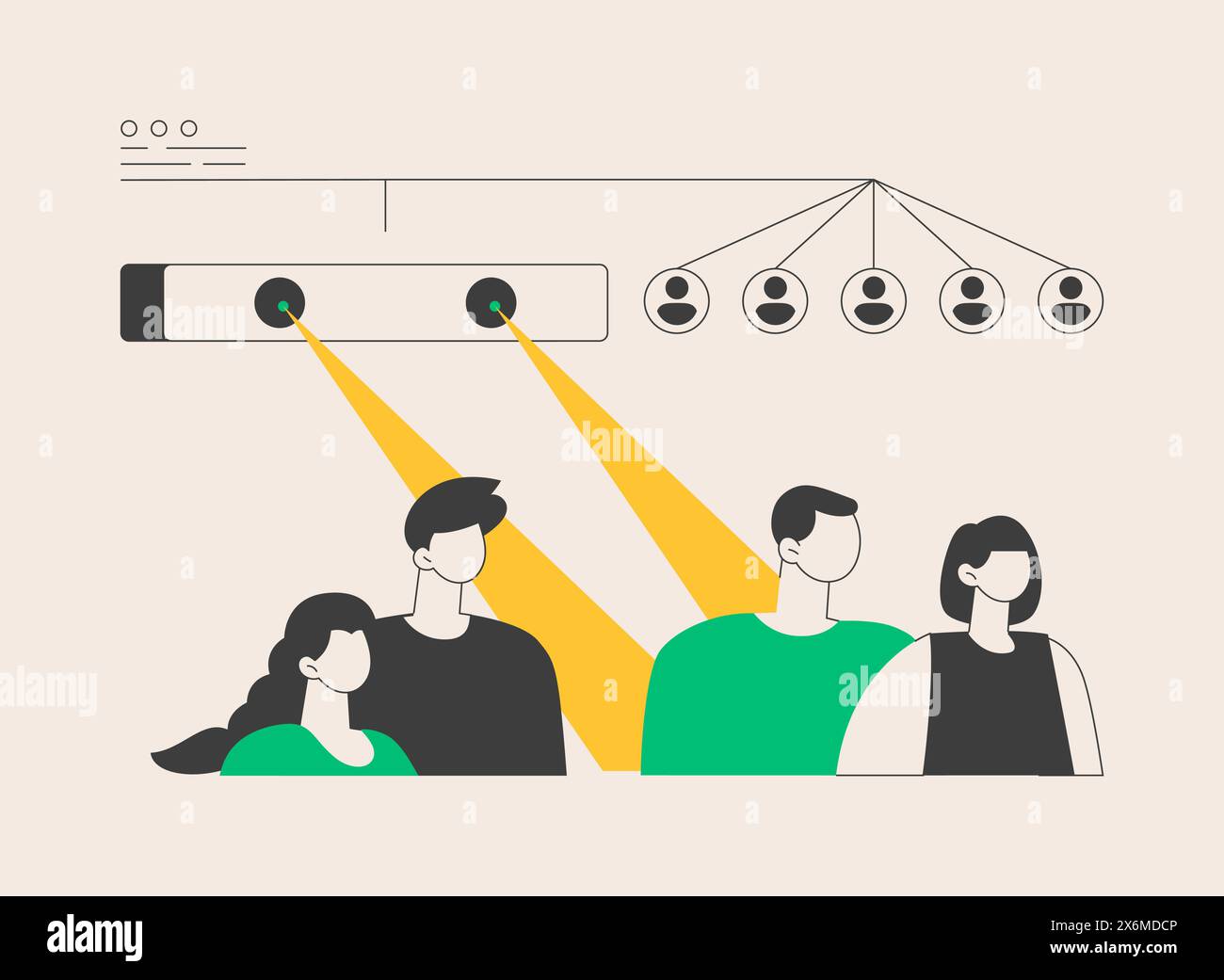 People counter system abstract concept vector illustration Stock Vector ...