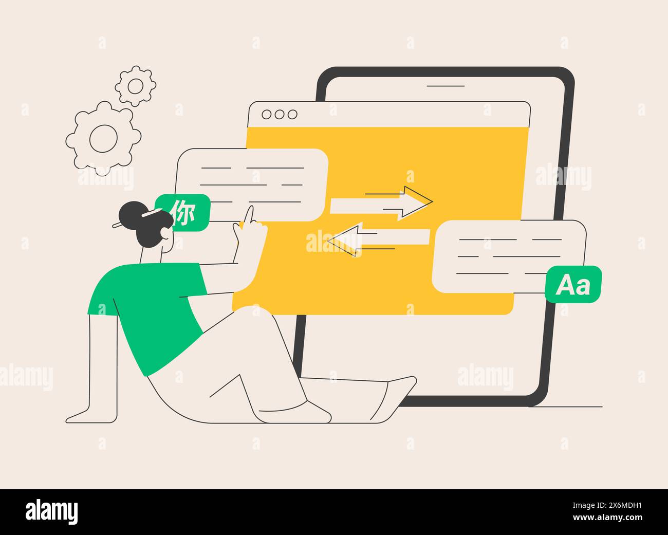 Digital translator abstract concept vector illustration Stock Vector ...