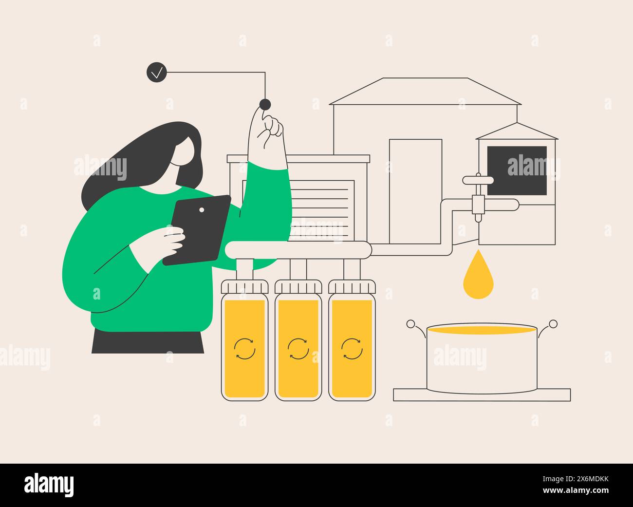 Water filtering system abstract concept vector illustration Stock ...