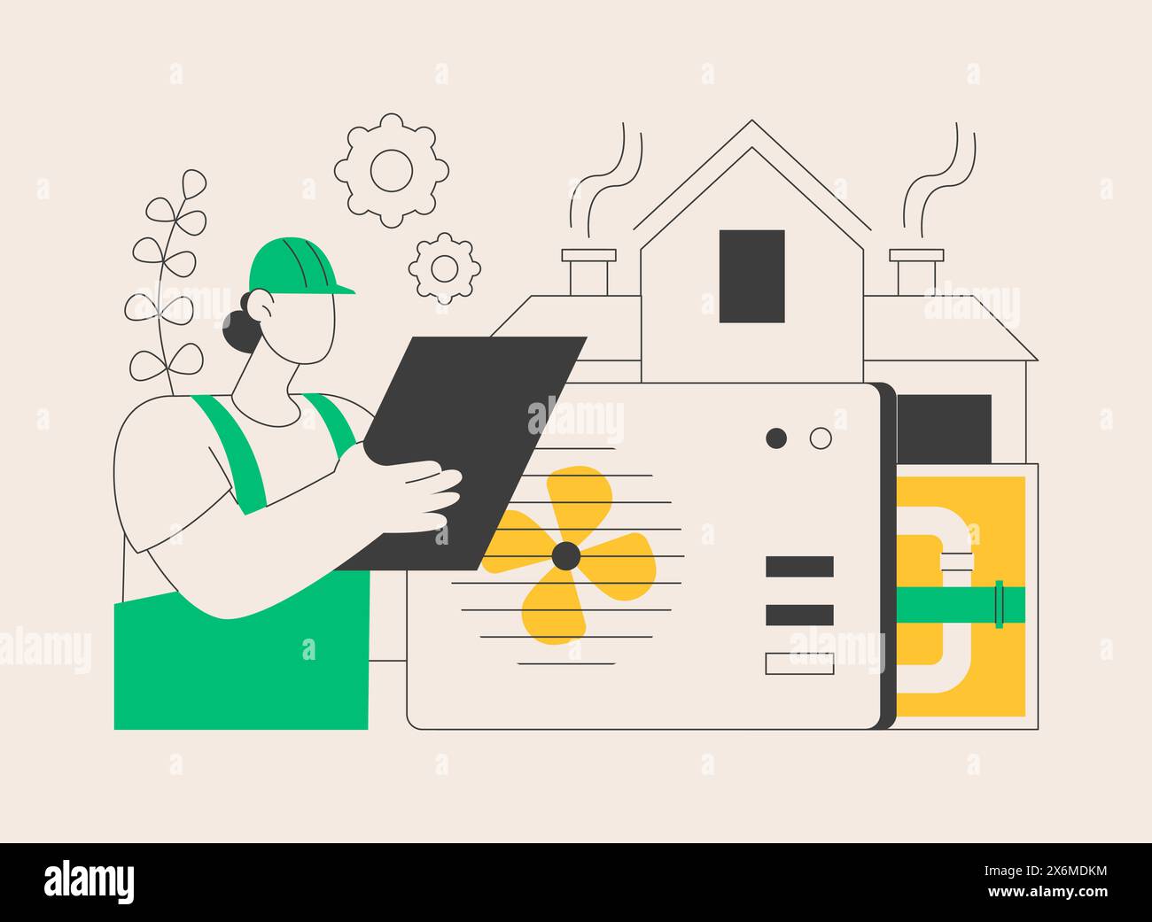 Ventilation system abstract concept vector illustration Stock Vector ...