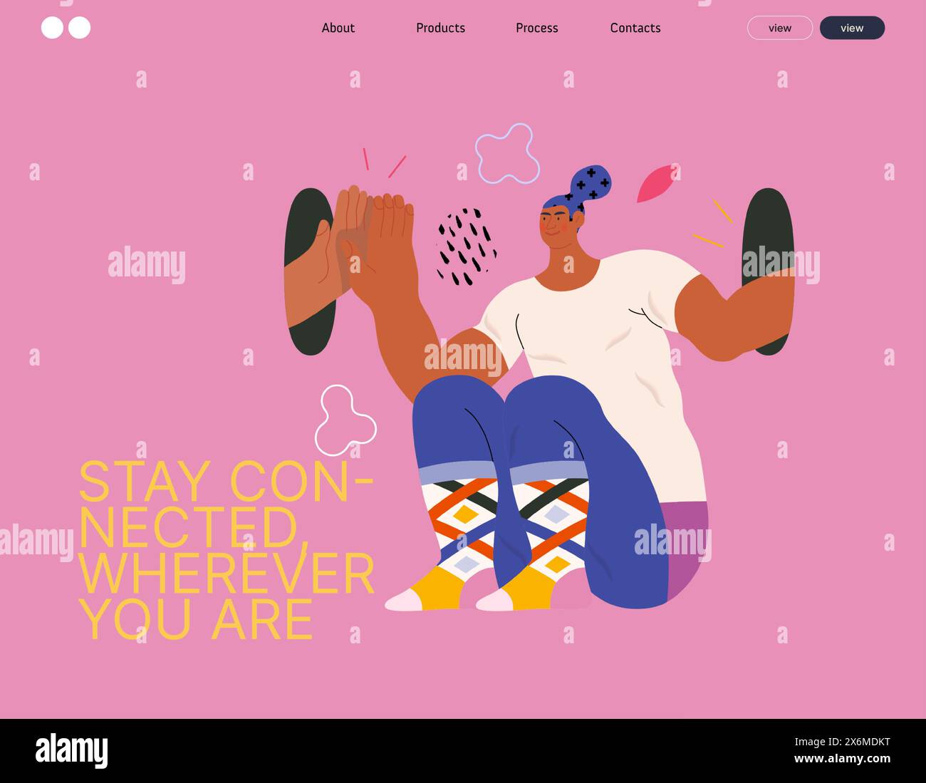 Life Unframed: Self-clapping -modern flat vector concept illustration ...