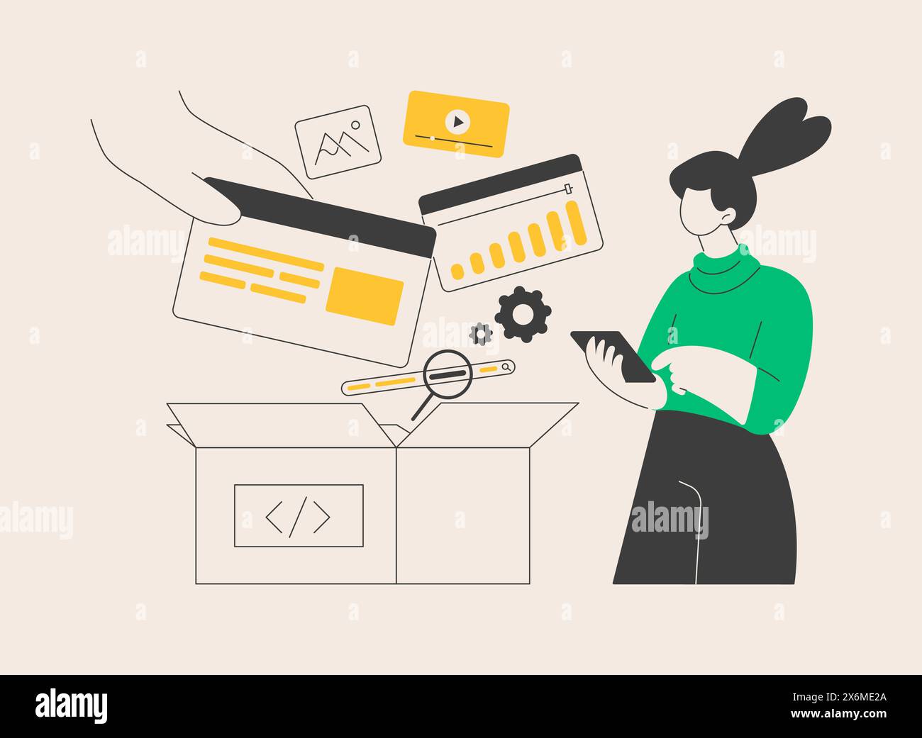 Packaged software abstract concept vector illustration Stock Vector ...